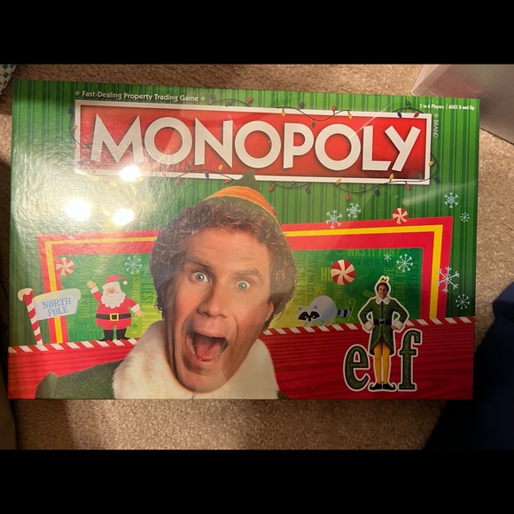 Hasbro | Toys | Elf Christmas Monopoly Hasbro Family Board Game | Poshmark